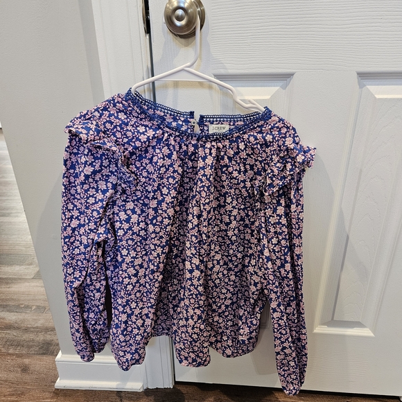 J. Crew Factory | Tops | J Crew Factory Womens Floral Blouse Pink And ...